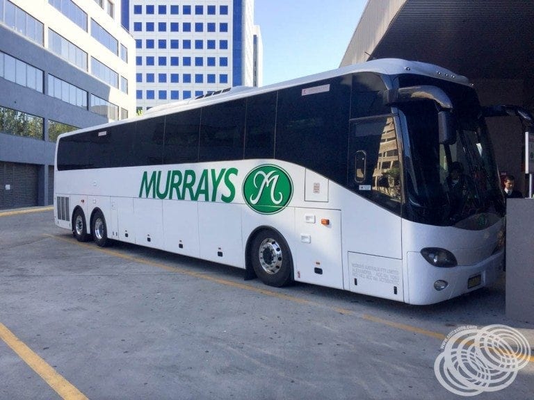 Travelling by bus in Australia on Murrays Sydney-Canberra Express Coach ...